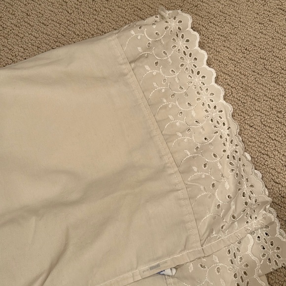 Bedding | Very Pretty Cream Colored Twin Sheet Set With Broderie ...